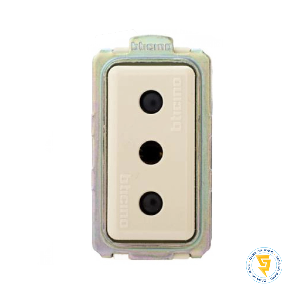 MODULO ENCHUFE 2P+T 10A MAGIC BTICINO | casadelrayo.cl